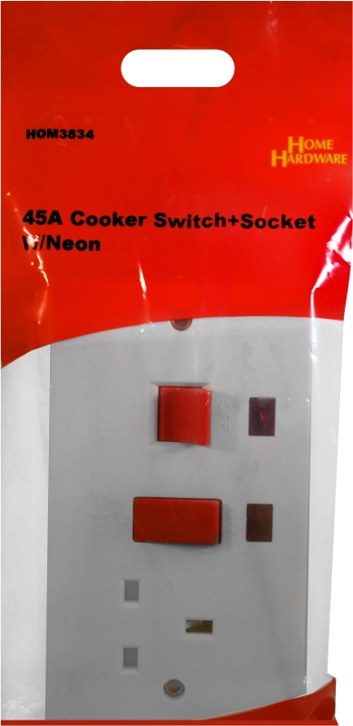 45A Cooker Switch + 13A Socket - Timbermills
