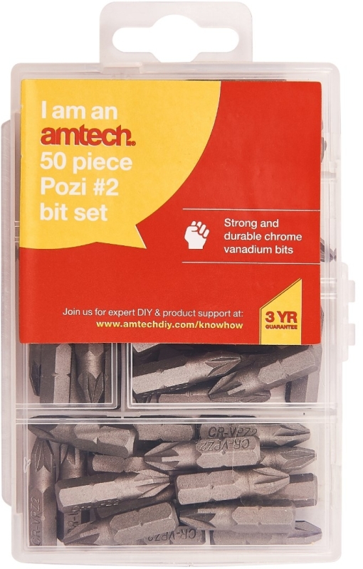 50pce Pozi Bit Set No.2 - Timbermills