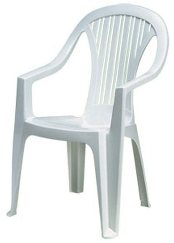 High Back Resin Chair White - Timbermills