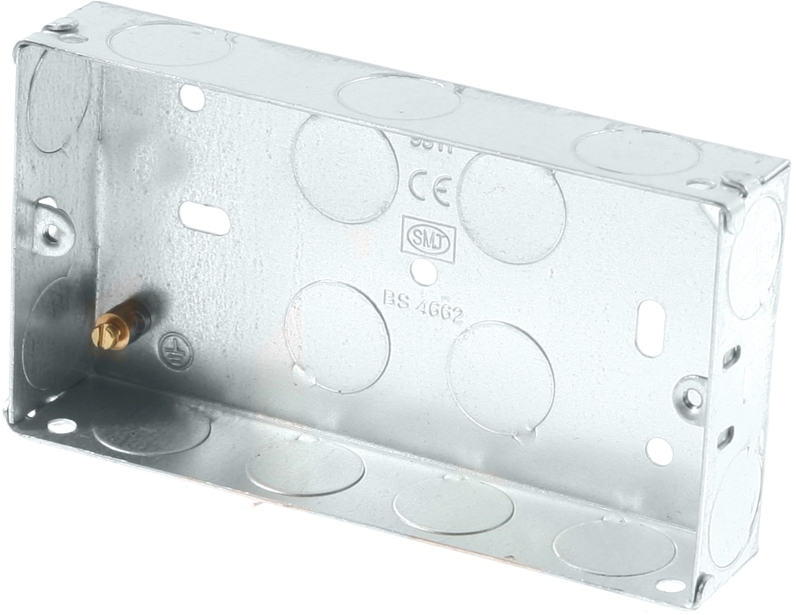 Metal Back Box 2 Gang 25MM - Timbermills