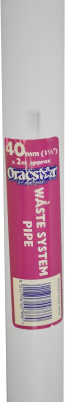 PVC Waste Pipe 40mm x 2mtr - Timbermills