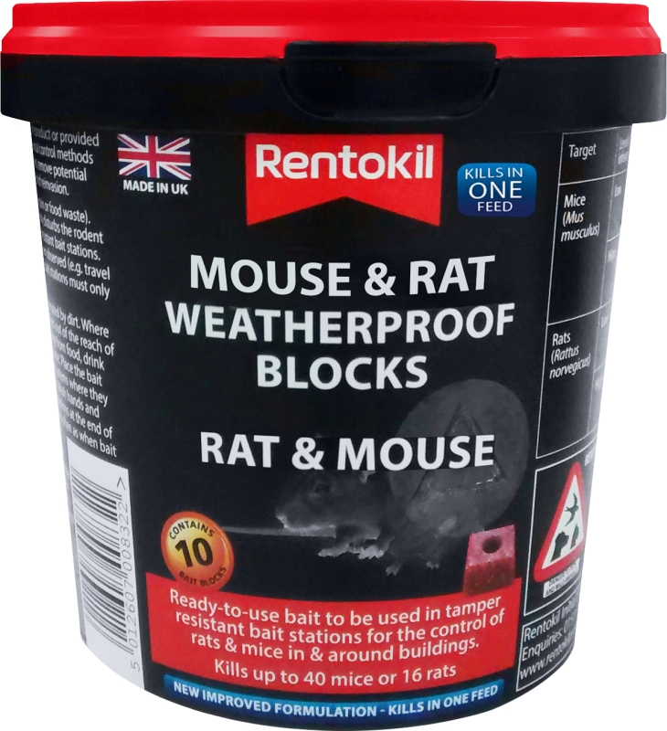Rentokil Rat Mouse Weatherproof Blocks - Timbermills