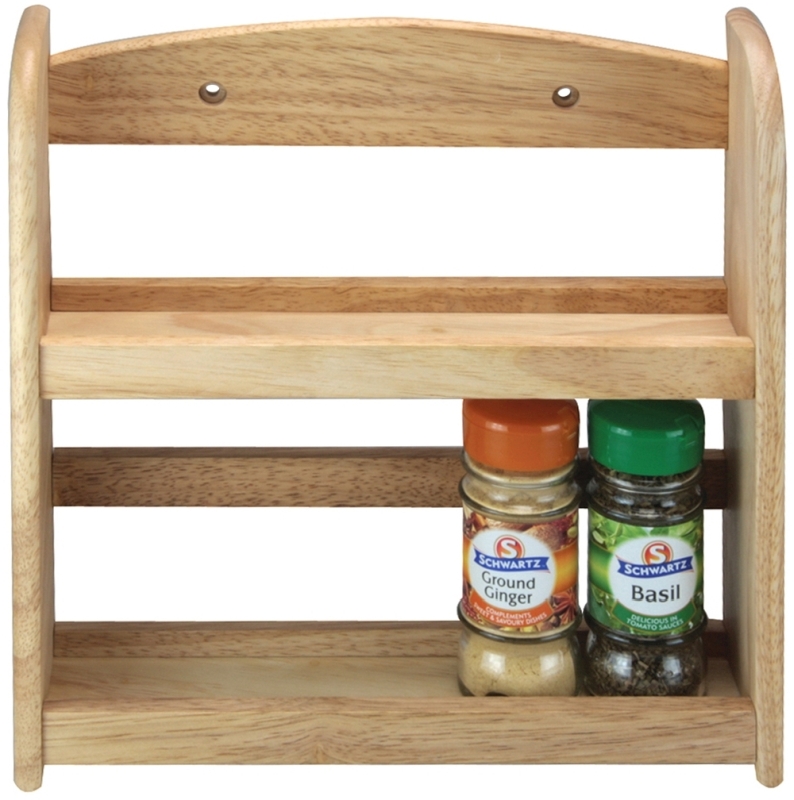 Spice Rack 2 Tier Wood - Timbermills