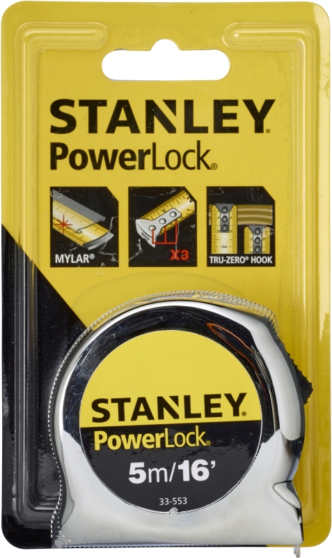 Stanley PowerLock Tape 5m/16ft - Timbermills