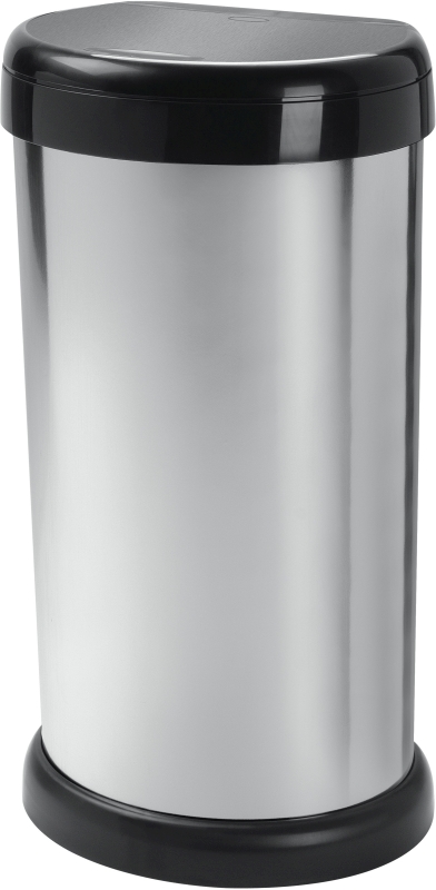 Moda Touch Bin Silver 42Ltr - Timbermills