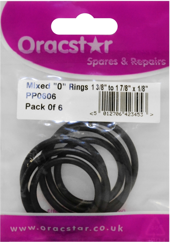 Mixed O Rings (6) x 1/8 - Timbermills