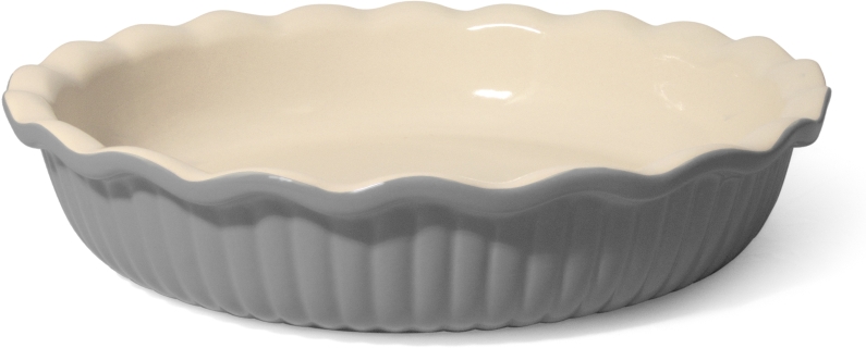 Fluted Pie Dish Grey - Timbermills