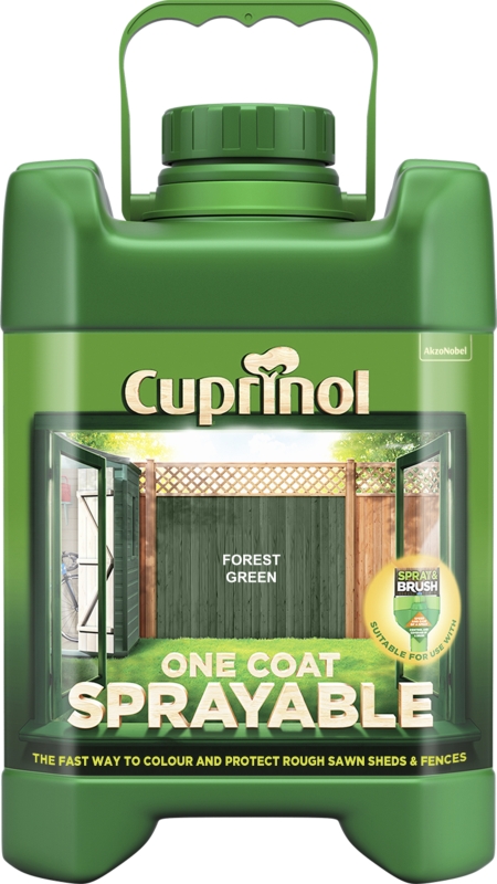 Cuprinol Sprayable Fence Paint Forest Green 5 Litres | Timbermills