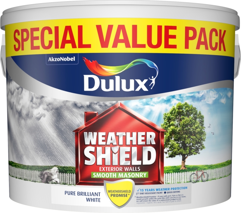 Weathershield Smooth Masonry Paint 7.5 Litres White - Timbermills