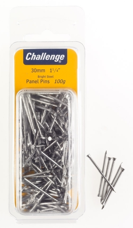 Challenge Panel Pins 30mm 100grBlister - Timbermills