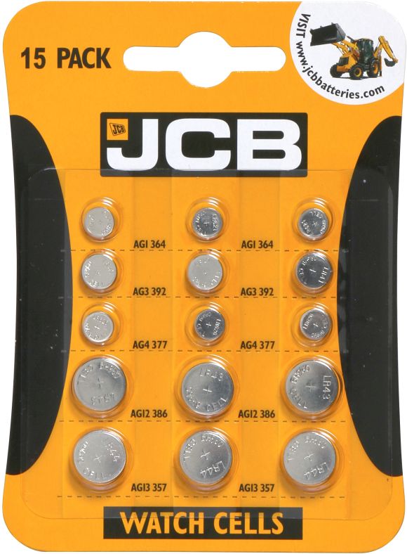 JCB Button Cell Batteries (15) - Timbermills