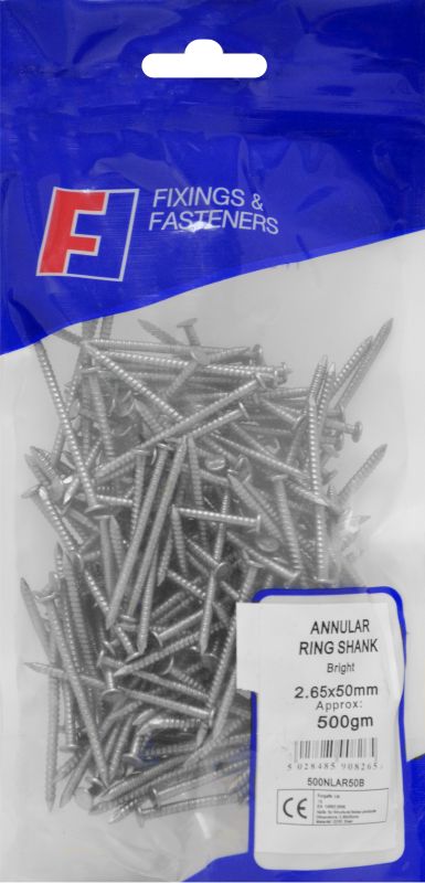 Forgefix 500g Annular Ring Nails 50mm (2.5") - Timbermills