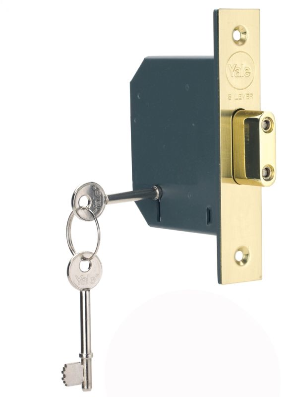 Union 65mm 5 Lever DeadLock BS PB - Timbermills