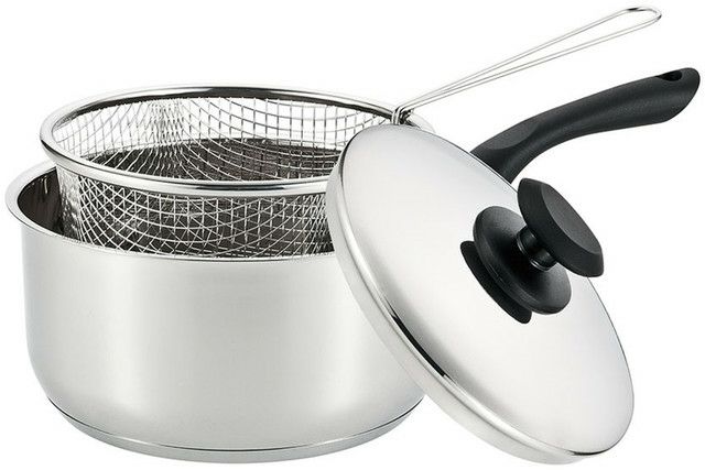 Supreme Stainless Steel Chip Pan Set 22cm - Timbermills